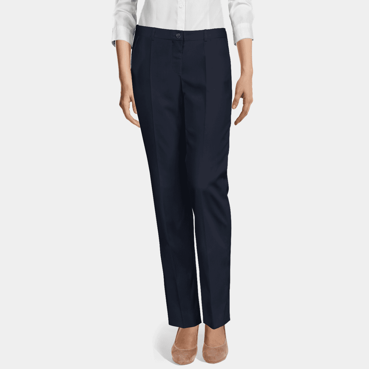 Pantalón elástico Cerruti 1881 azul de lana pura