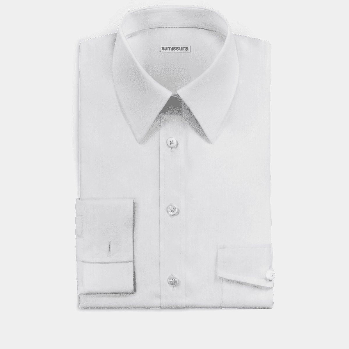 White french cuff Dress Shirt with pocket
