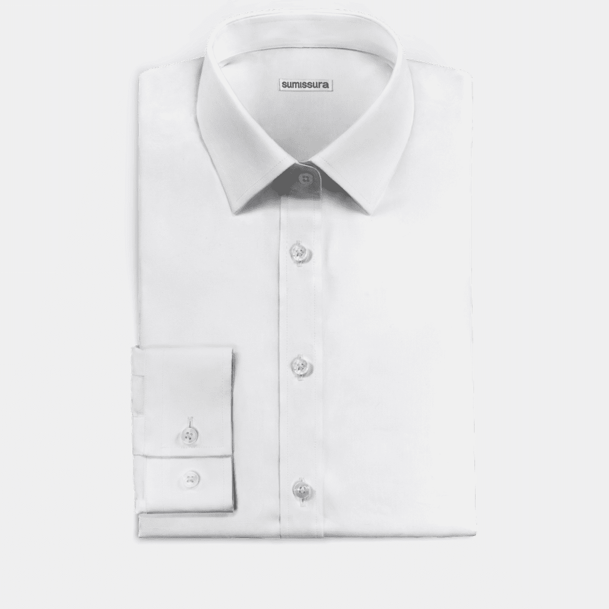 Premium Plus Size White no-iron cotton Dress Shirt | Sumissura