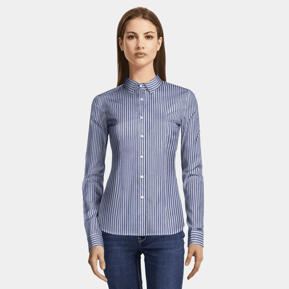 Blue striped Dress Shirt | Sumissura