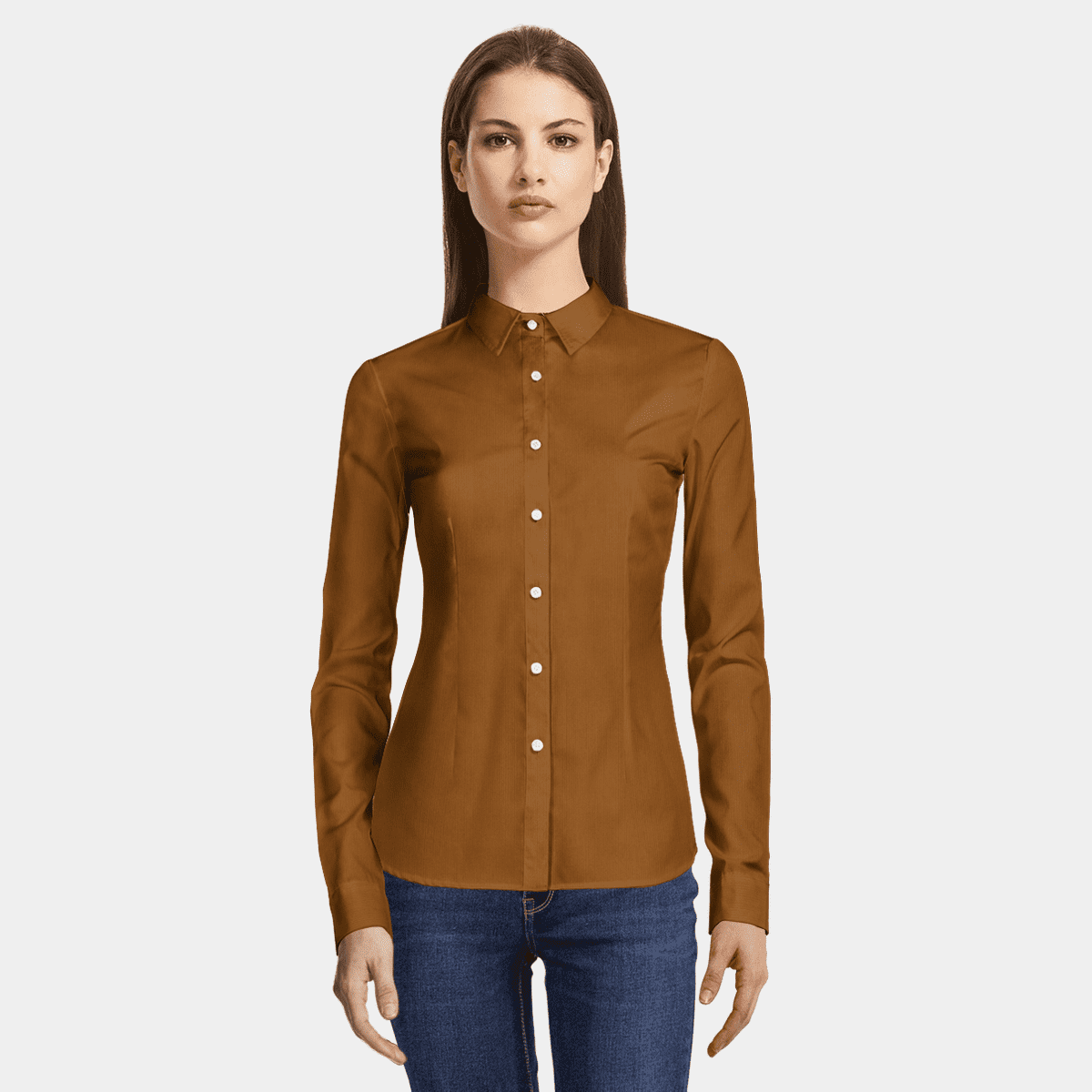 Copper corduroy cotton Dress Shirt