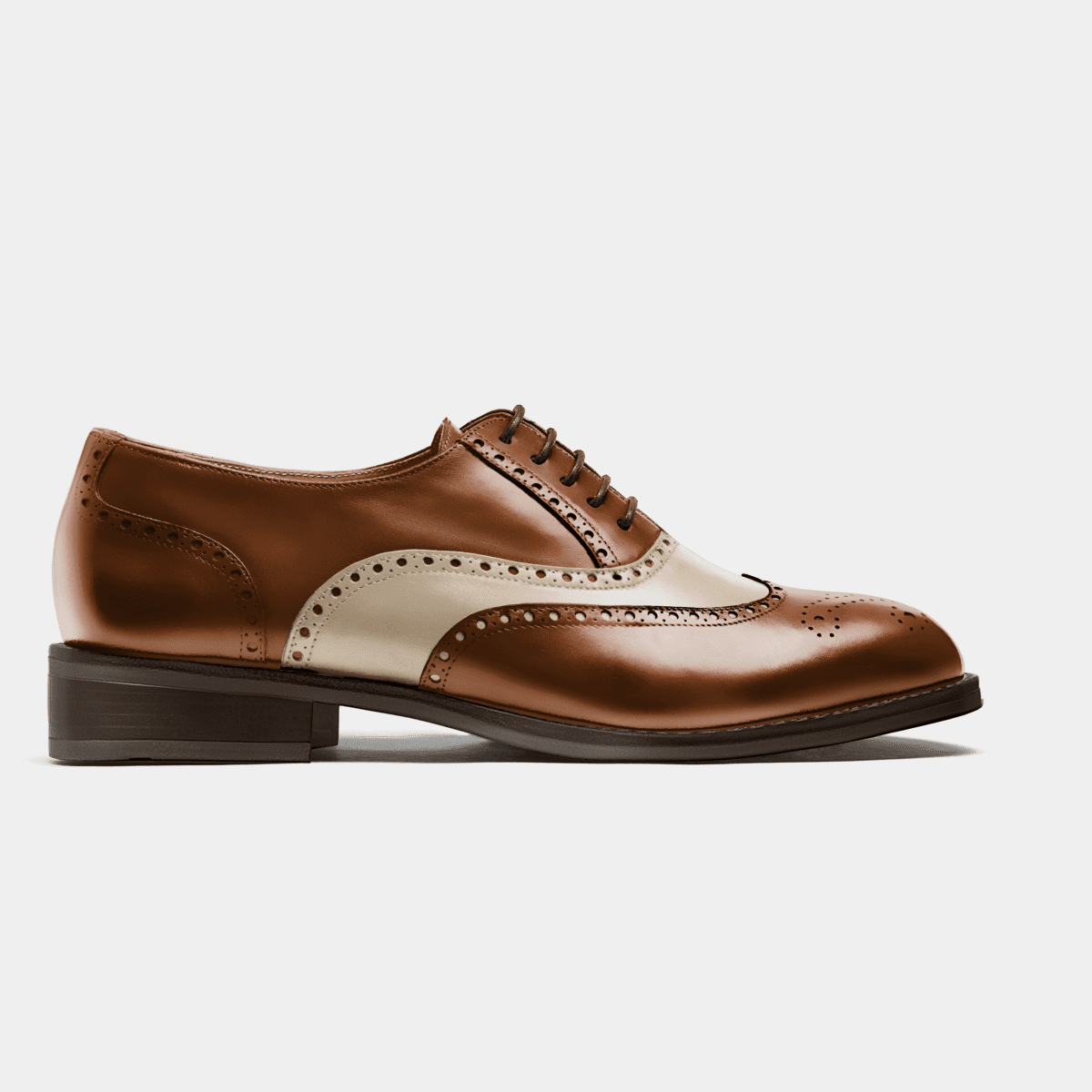 Brogues - beige flora leather | Sumissura
