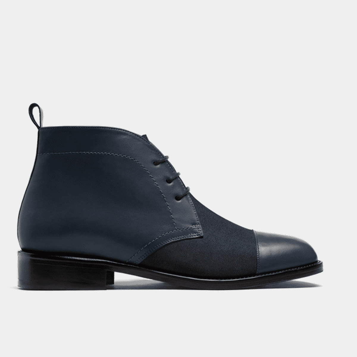 2 tone Chukka Boots - blue leather & suede | Sumissura