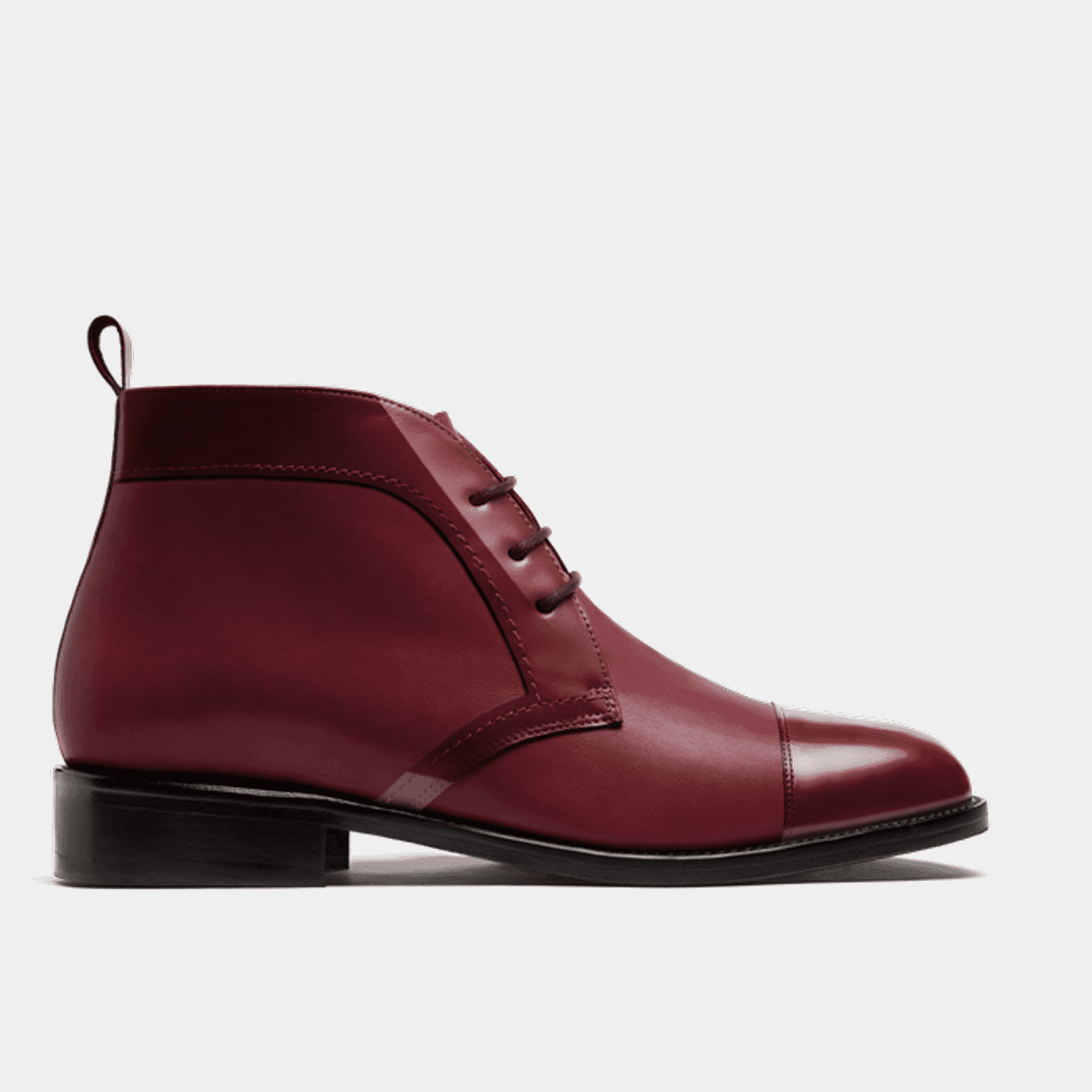 2 tone Women's Chukka Boots - oxblood flora leather & leather | Sumissura