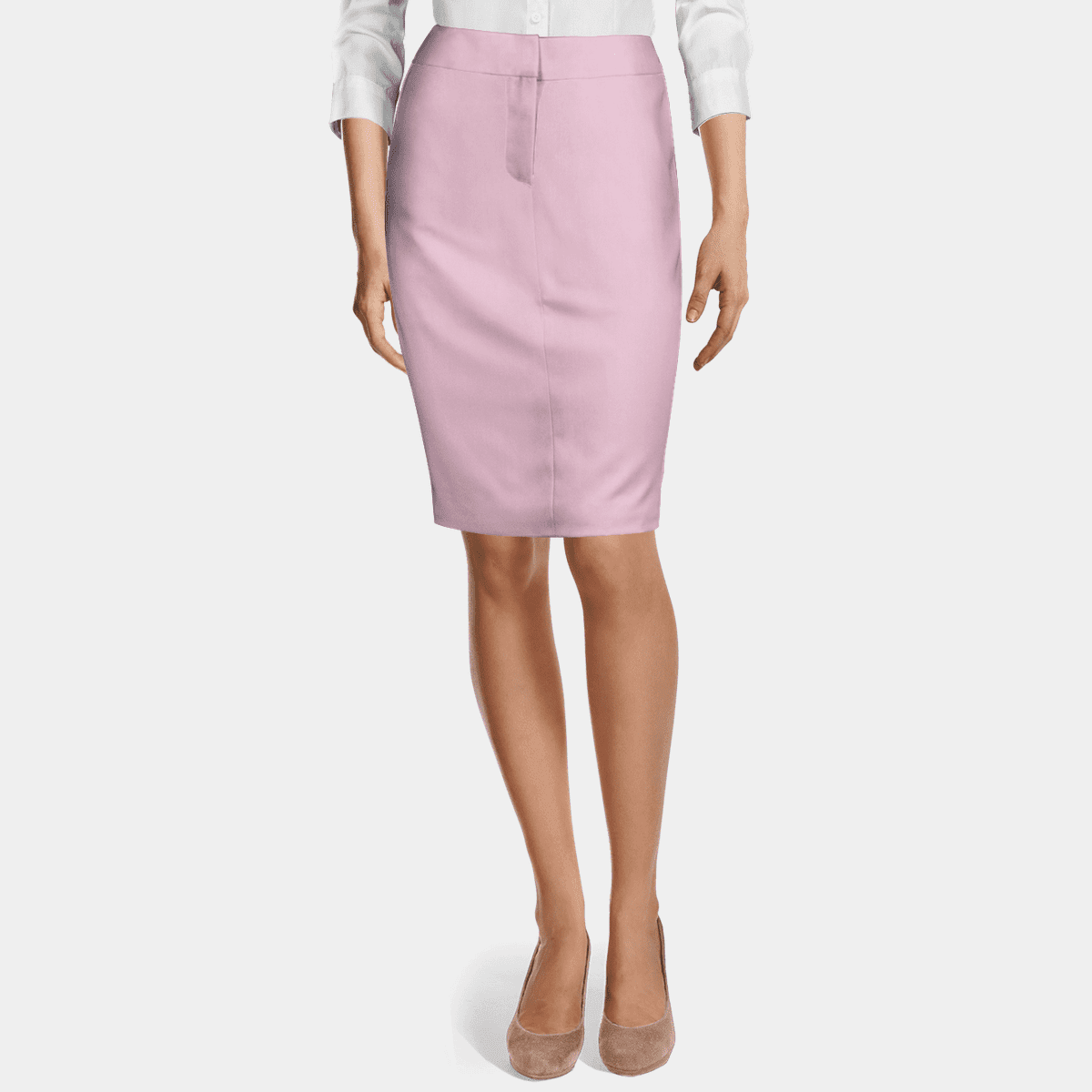 Light purple high waisted pencil Skirt | Sumissura