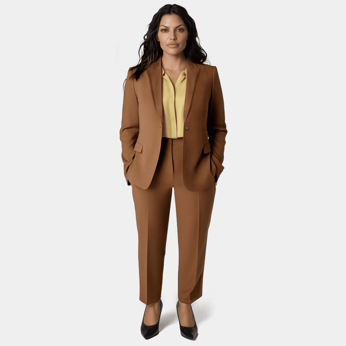 Copper stretch Pant Suit | Sumissura