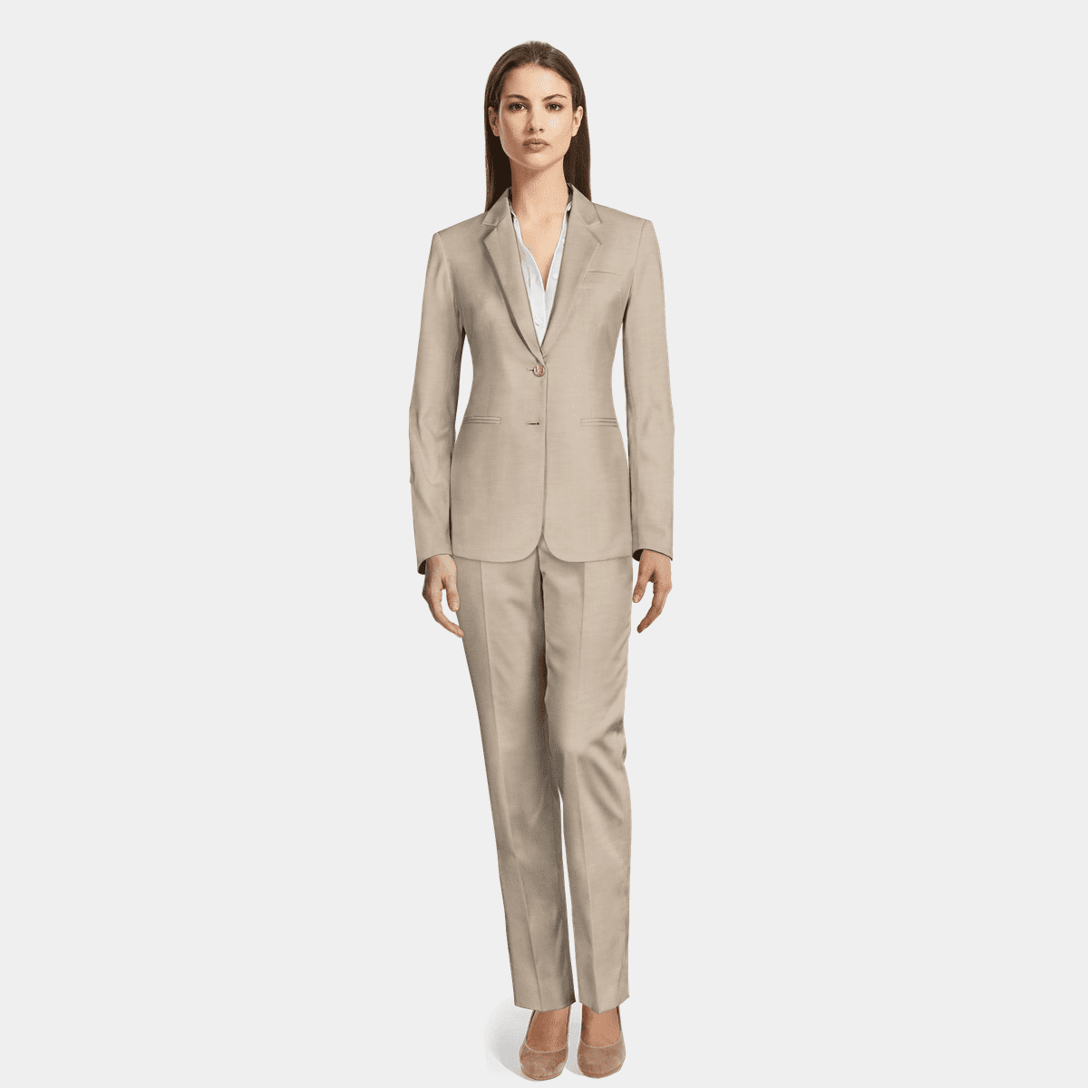 Beige Summer Suit