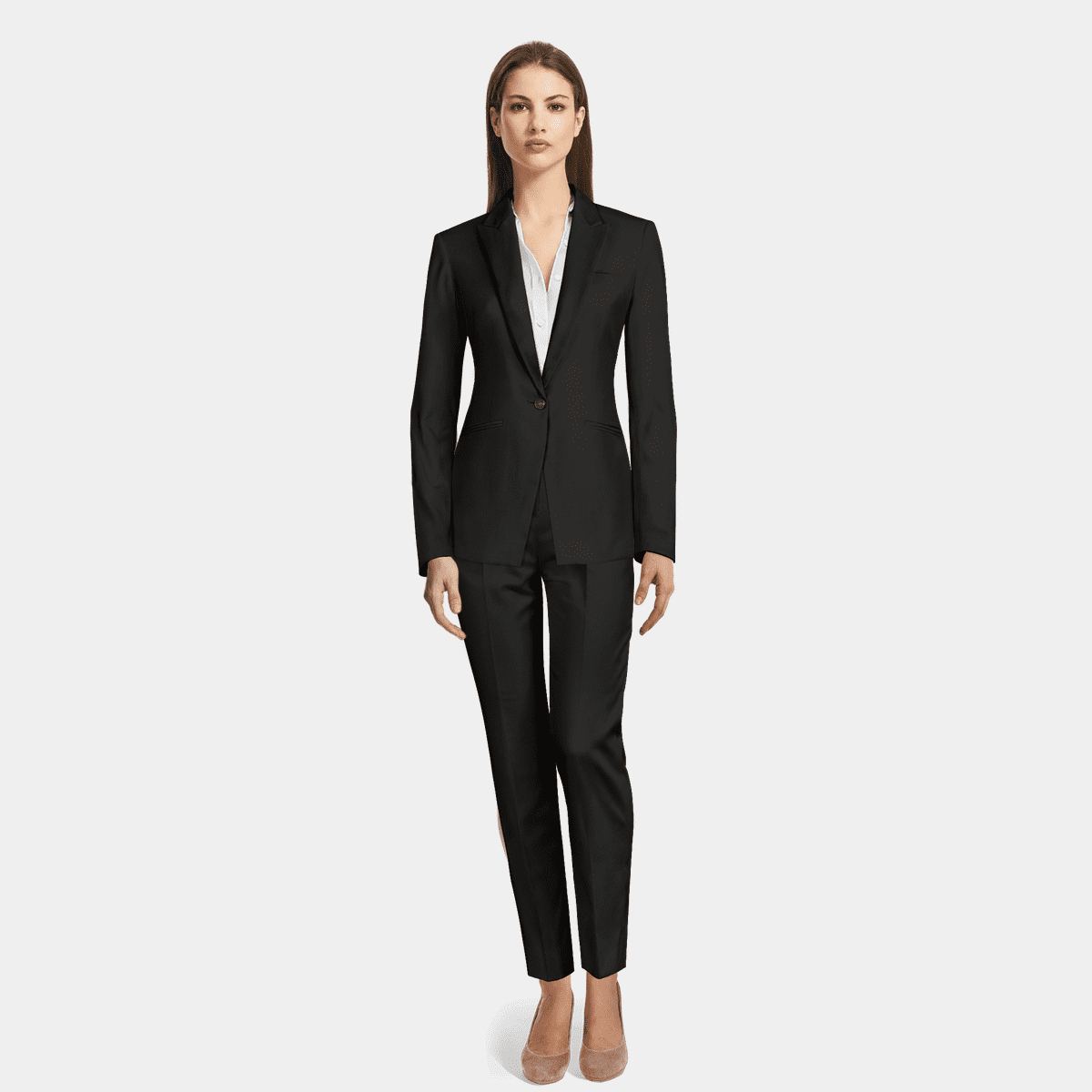 Black Summer Suit with peak lapels