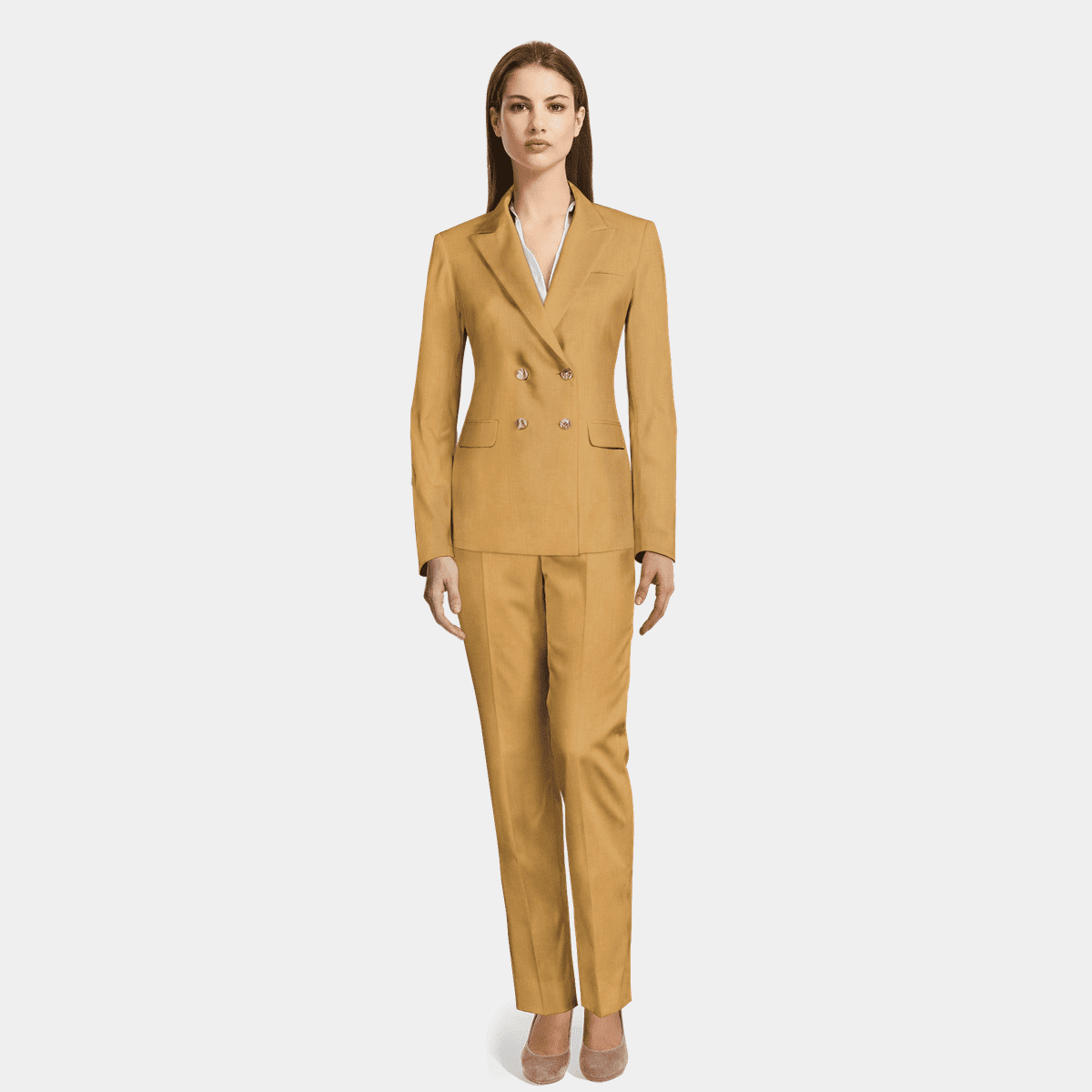 Misted Yellow double breasted Summer Suit