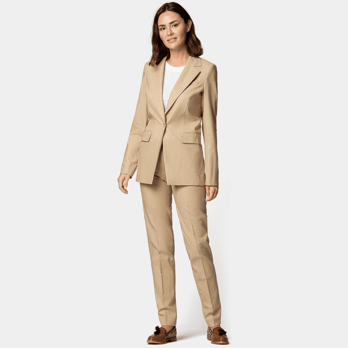Beige Linen Suits Women | Sumissura