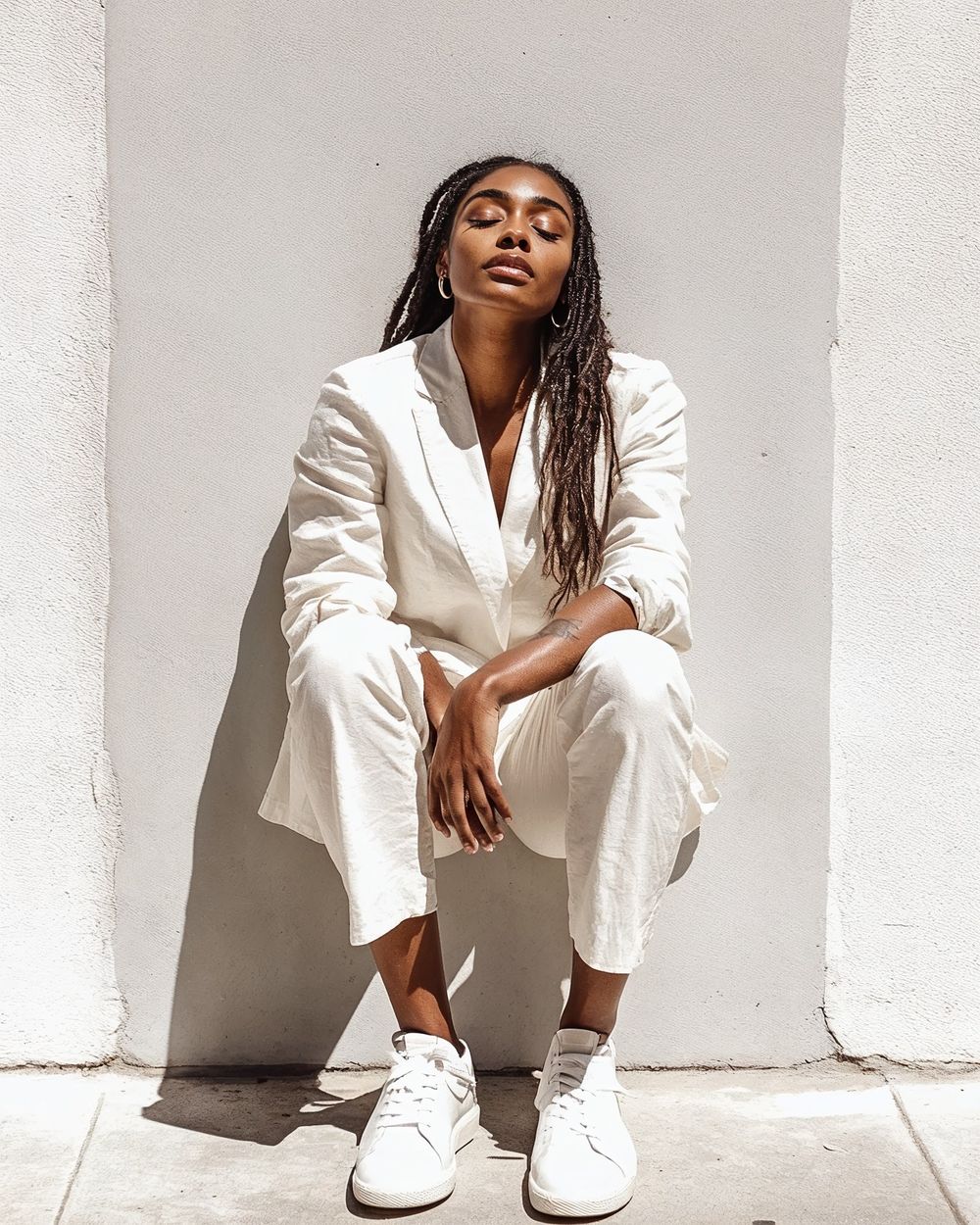 White Linen Suits for Women | Sumissura