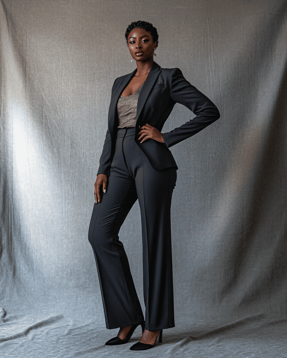 Wide leg pants and dress shirt | Sumissura