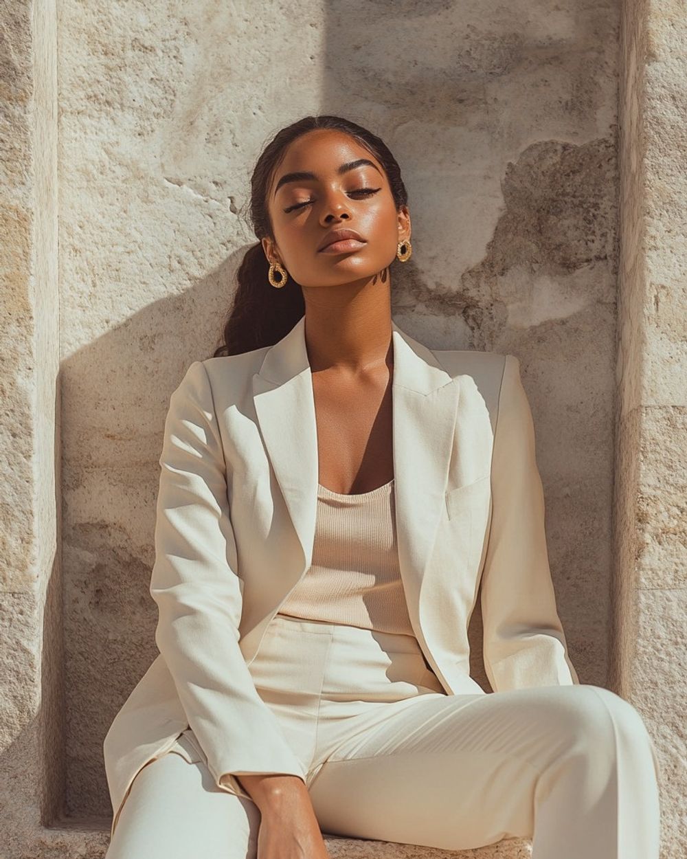 Burgundy Blazer with Matching Top and Trousers | Sumissura