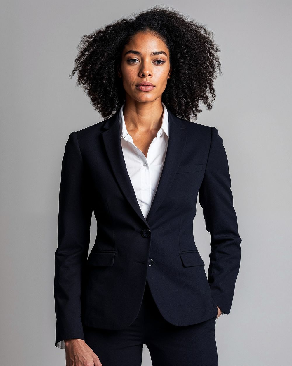 Mid Blue Dress Shirt with Blue Pants | Sumissura