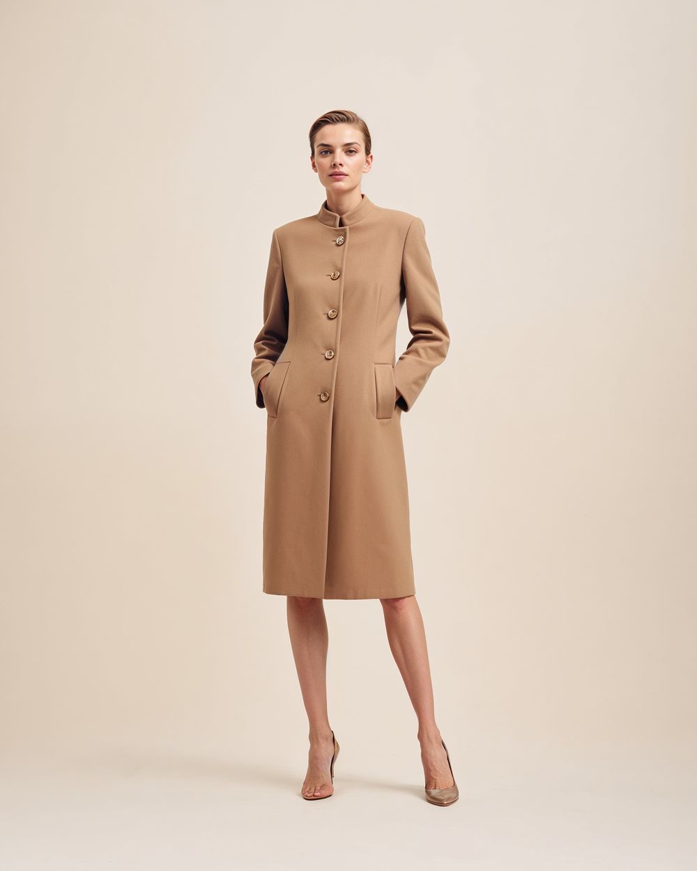 Burgundy Wool Overcoat with Tailored Fit | Sumissura