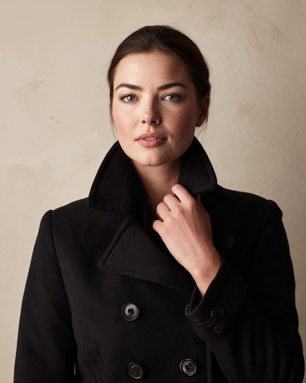 Black Double Breasted Coat | Sumissura