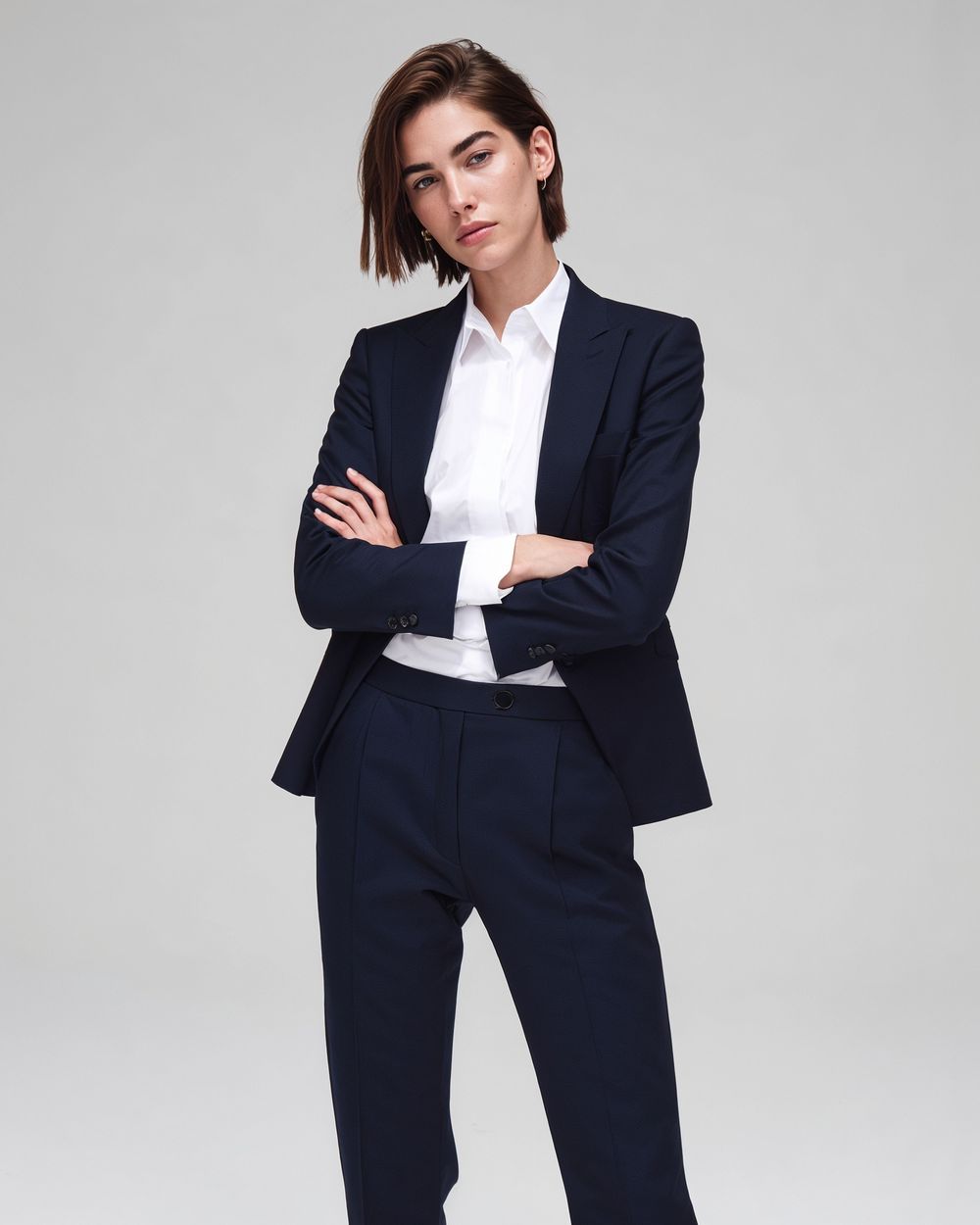 All-Black Tailored Suit with White Shirt | Sumissura