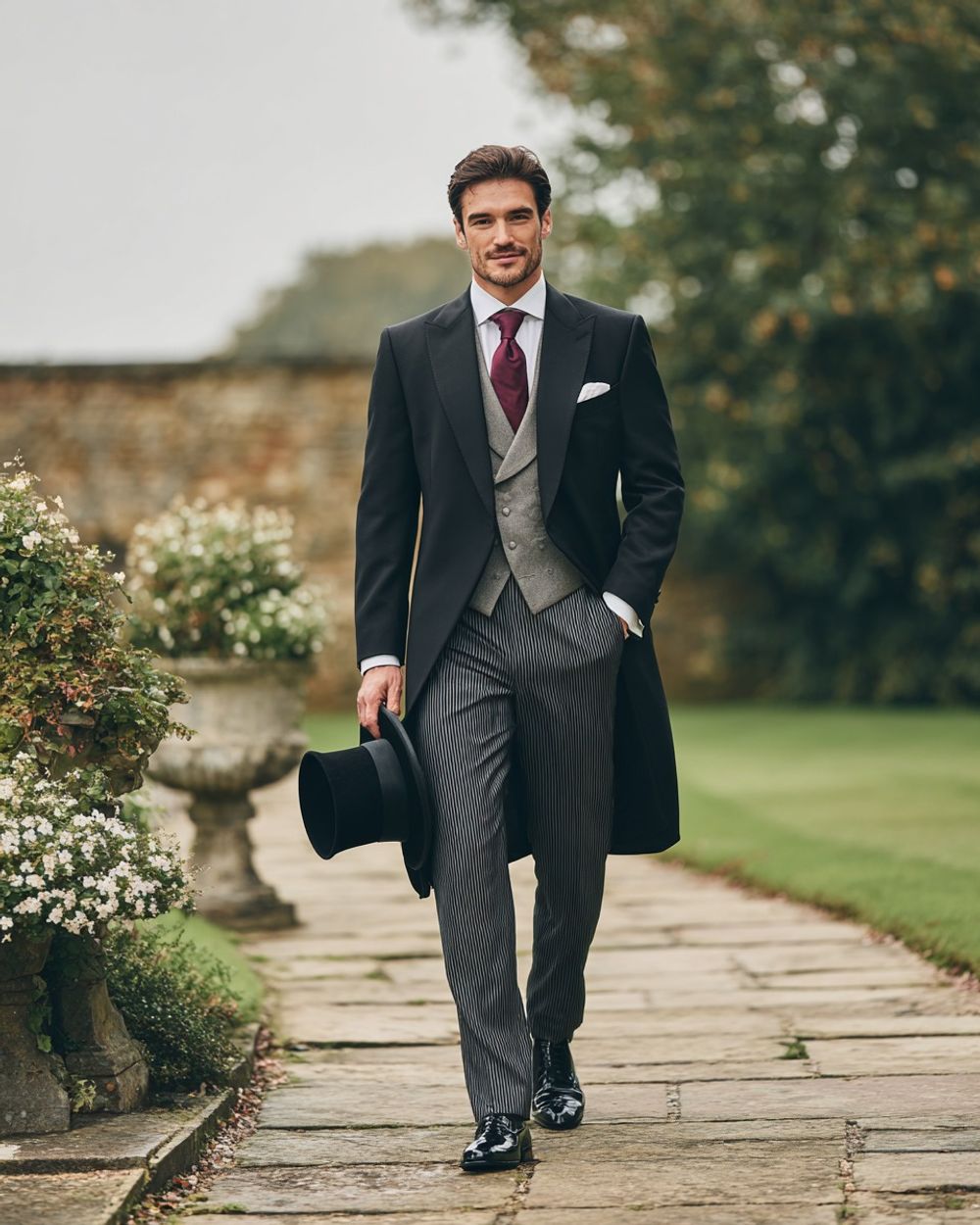 Classy Black Morning Coat with Waistcoat and Hat | Hockerty