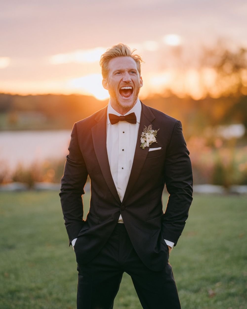 Groomsmen Tuxedo with Bow Tie | Hockerty