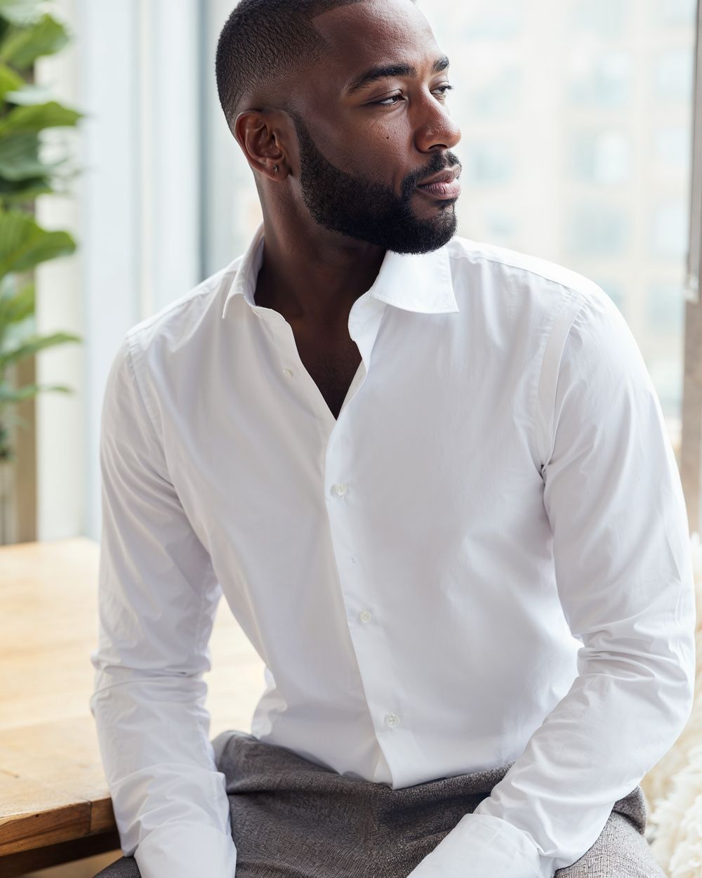 Traje Seersucker Azul Claro con Camisa Blanca de Vestir | Hockerty