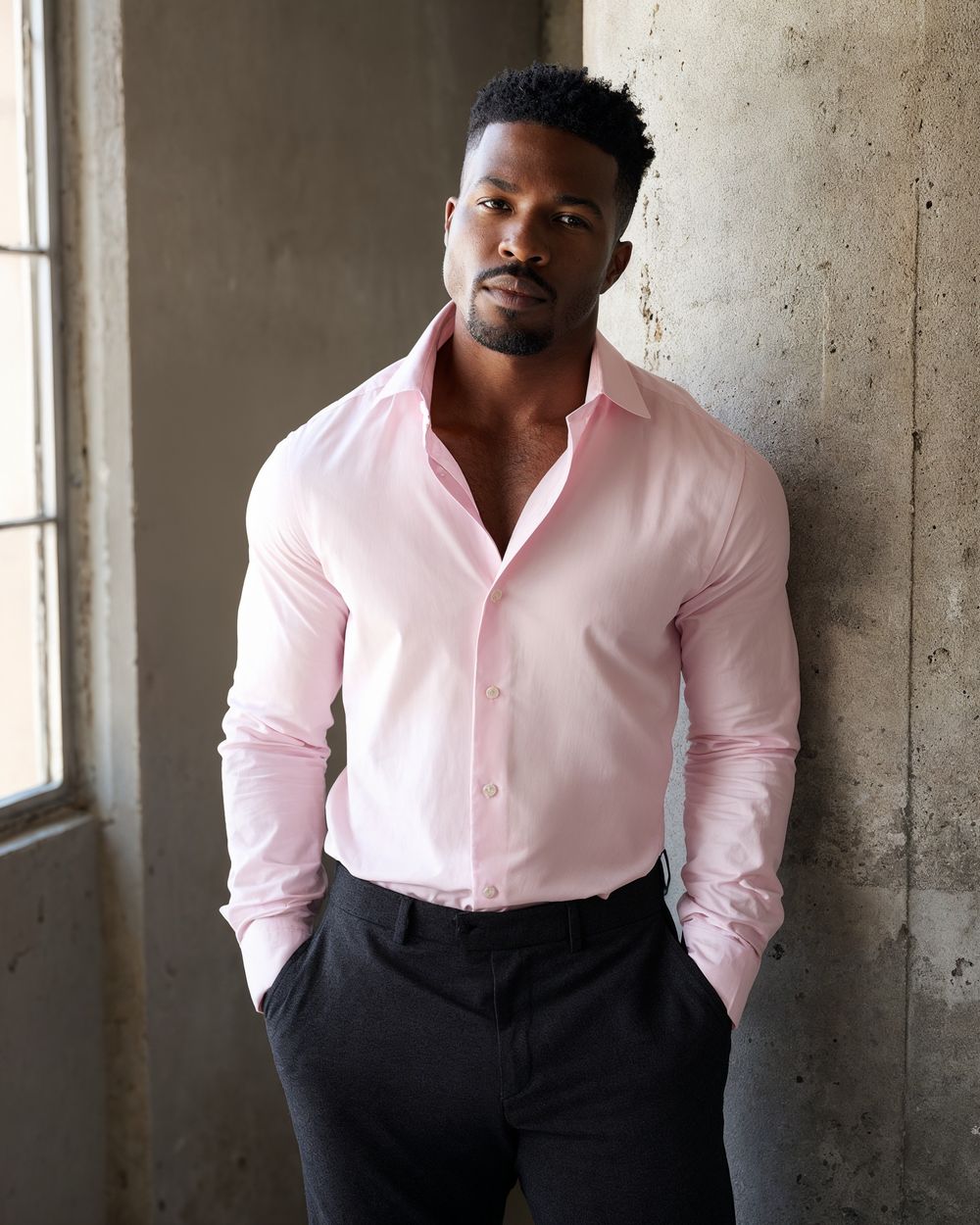 Camisa Azul Claro de Vestir con Pantalones Gris Oscuro | Hockerty