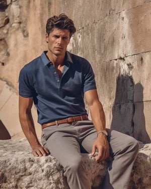 Custom Blue Polo Shirt – Tailored Fit - Hockerty