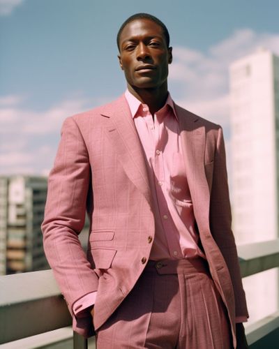 Pink Double-Breasted Suit | Hockerty